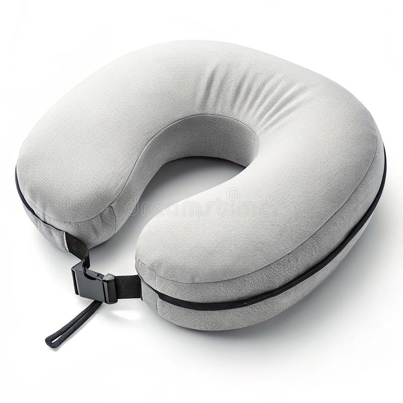 Compact Travel Pillow with Adjustable Support Stock Illustration ...
