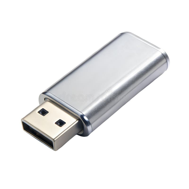 USB Flash Drive on White Background Stock Illustration - Illustration ...