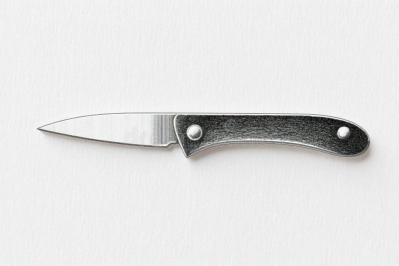 Compact Utility Knife with a Sleek Design on a Neutral Background Ready ...