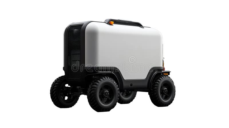 Compact Utility Vehicle with Four Wheels on Transparent Background ...