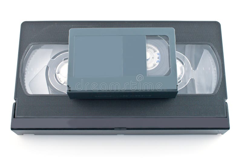 Compact Videocassette and VHS Stock Image - Image of cassette, industry ...
