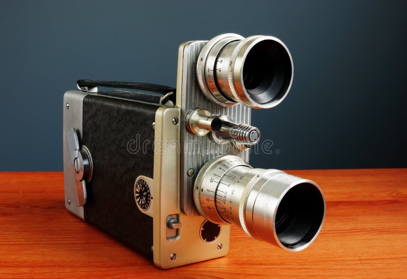 Compact Vintage Old Film Camera. Creative Video Blog or Vlog Concept ...