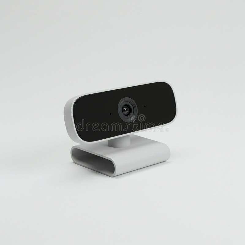A Compact Webcam with a Minimalist Design. it Features a Black, Oval ...