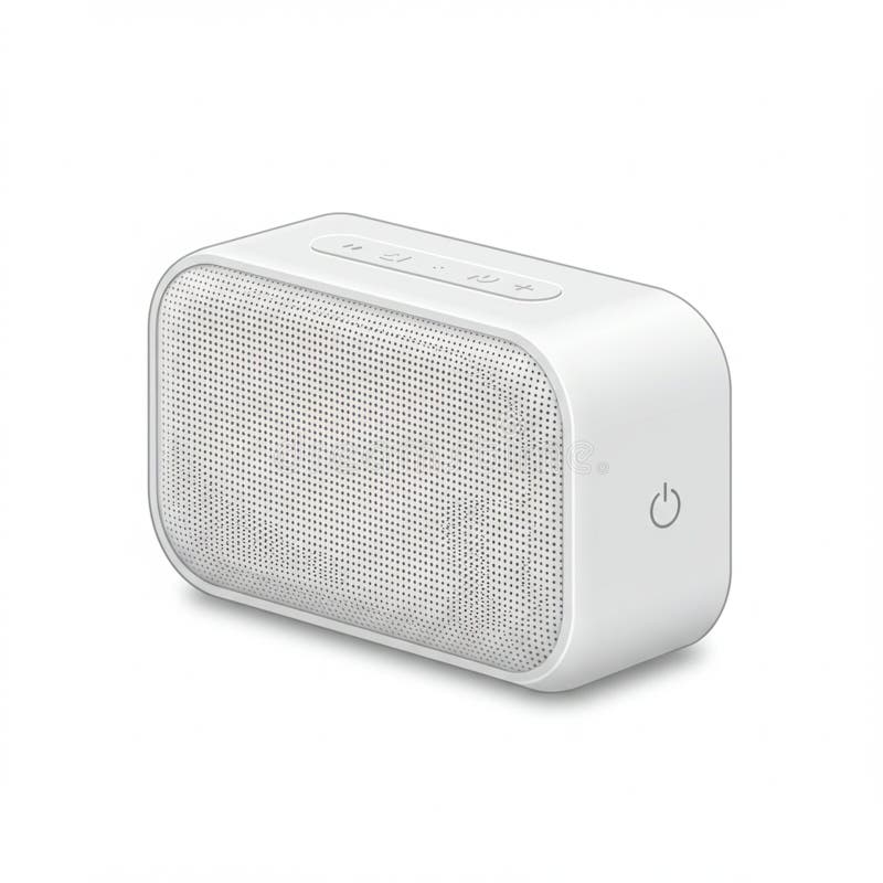Compact White Bluetooth Speaker with a Sleek, Rectangular Shape and ...