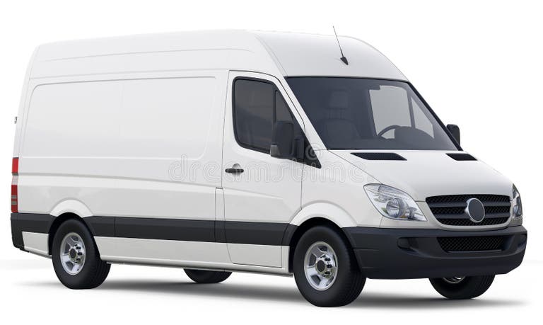 Compact white cargo van stock image. Image of business - 38777237