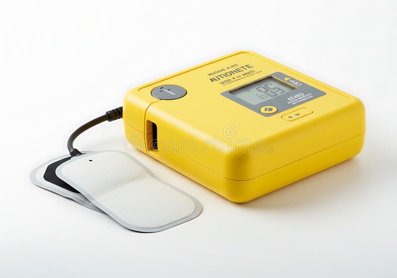 Autonete AED Defibrillator stock illustration. Illustration of ...