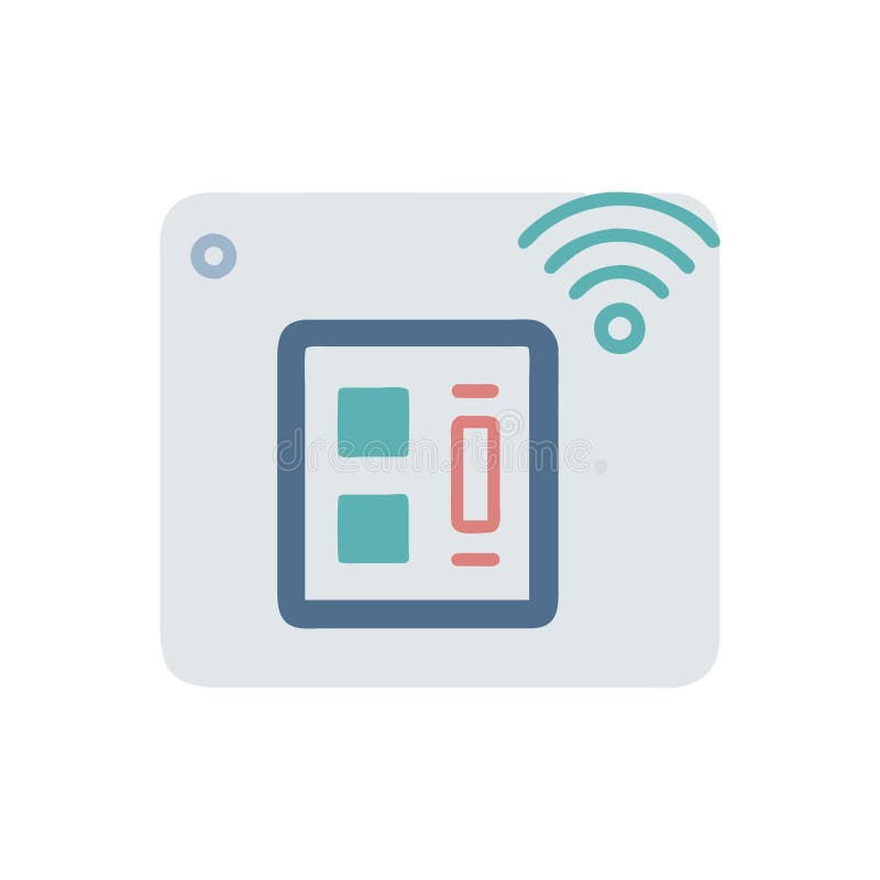 Compact Zigbee Smart Switch for Easy Use Stock Illustration ...