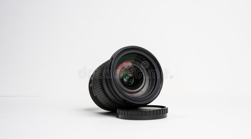 Compact Zoom Lens on White Background.. Stock Photo - Image of shiny ...
