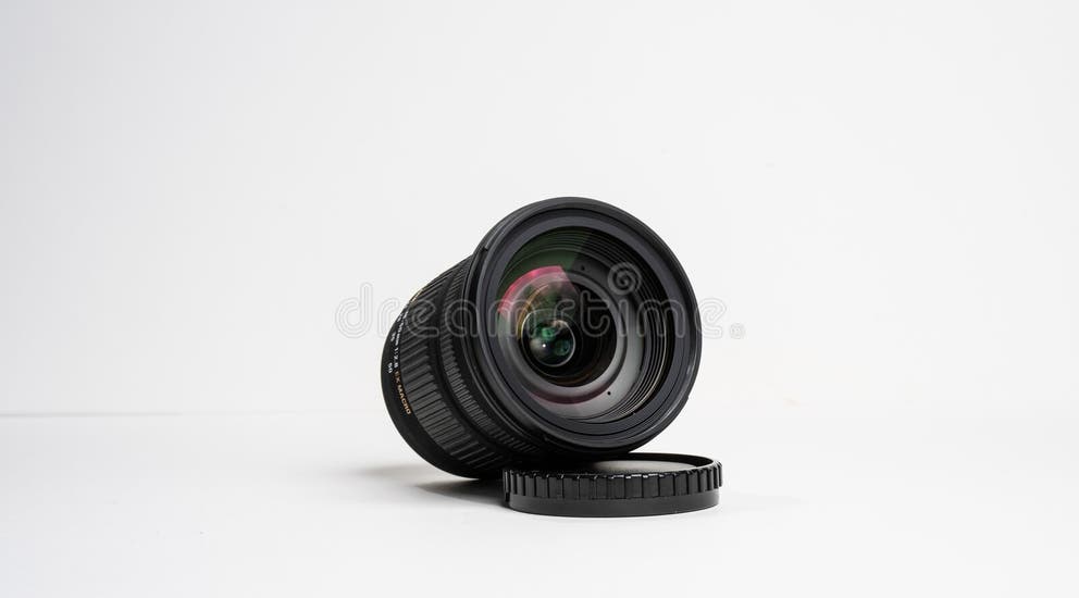 Compact Zoom Lens on White Background.. Stock Photo - Image of shiny ...