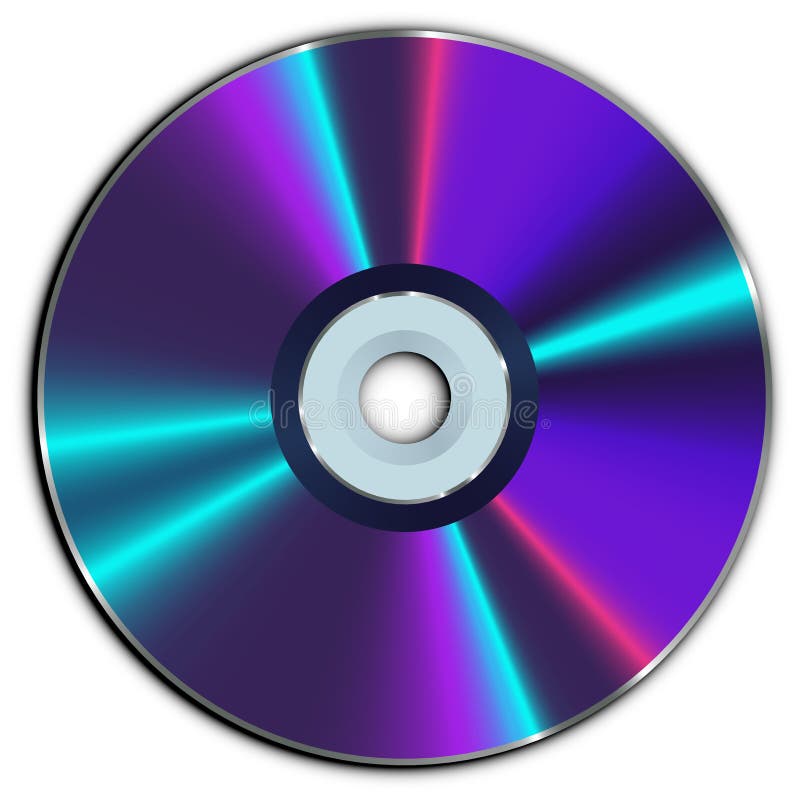 CD DVD schijf vector illustratie. Illustratie bestaande uit illustratie ...