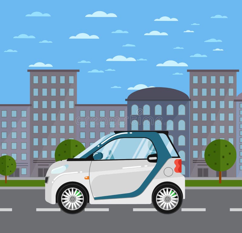 Compacte witte auto stock illustratie. Illustration of macht - 59010255