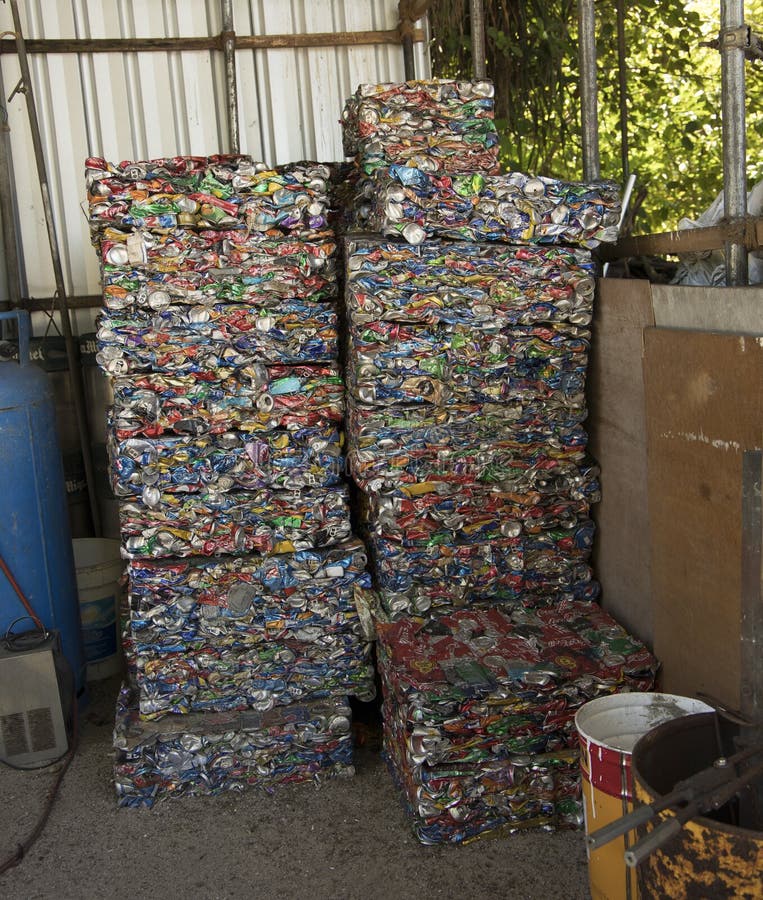 Compacted aluminium can stock photo. Image of aluminium - 153479790