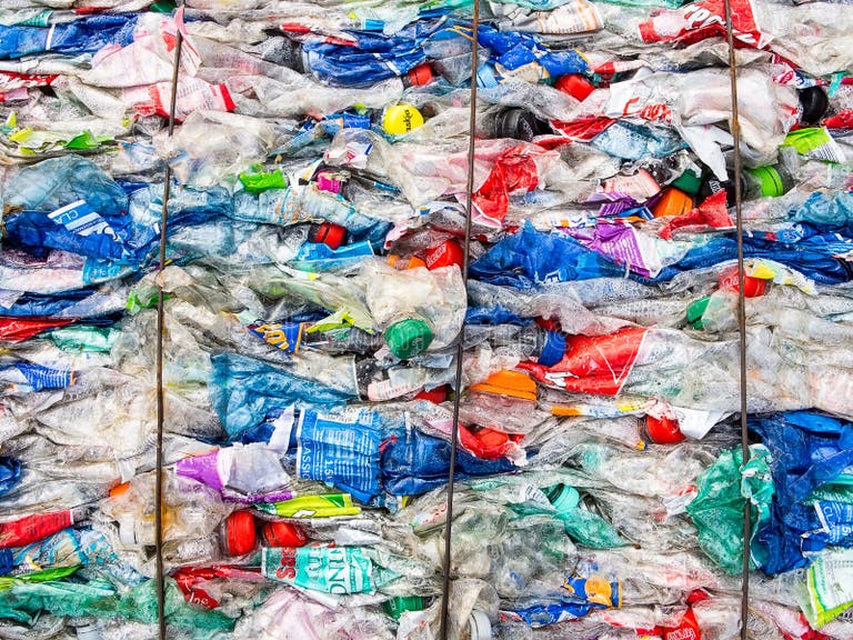 Compacted and Packed Recycling Plastic Editorial Stock Photo - Image of ...