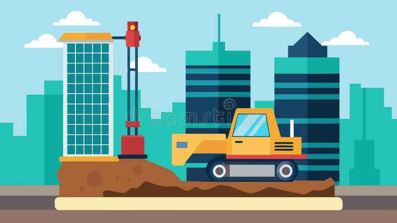 Compaction Heavy Machinery is Used To Compact the Soil Beneath the ...