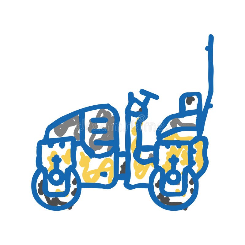 Compaction Roller Construction Vehicle Icon Doodle Illustration Stock ...