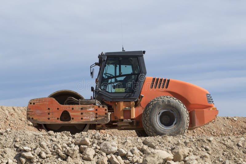Compaction Roller. Machinery and Equipment Stock Photo - Image of ...