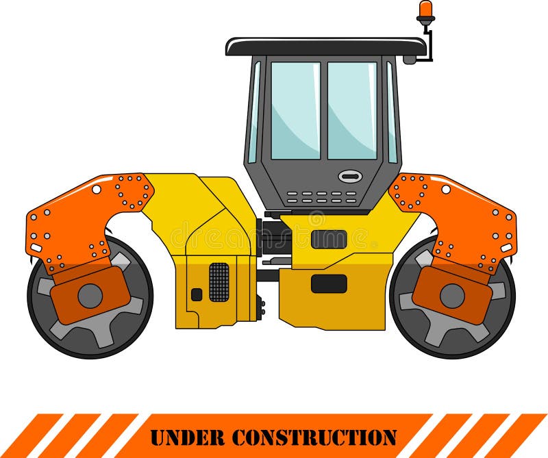 Compactor. Heavy Construction Machine. Vector Stock Vector ...