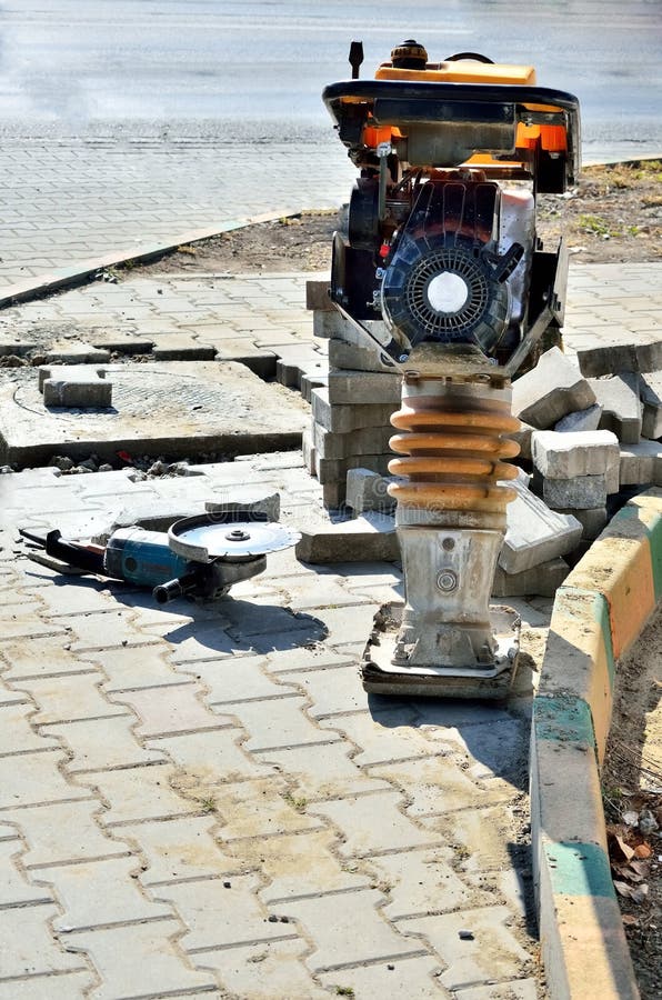 Compactor machine stock photo. Image of industry, baseplate - 45928902