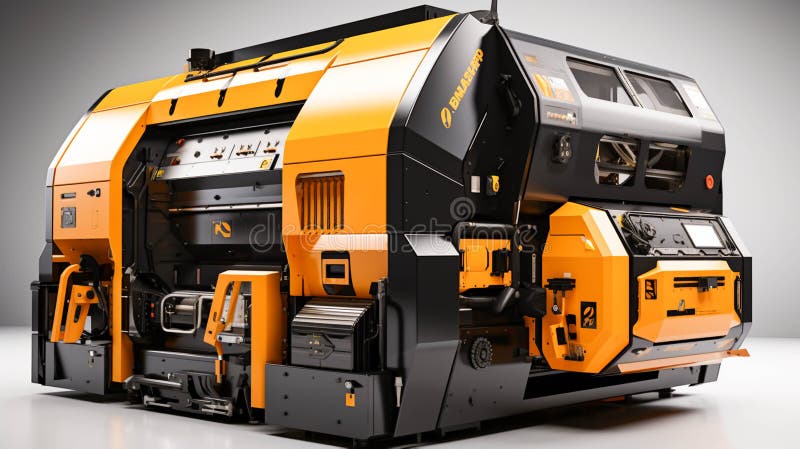 Compactor on White Background Stock Image - Image of industrial ...