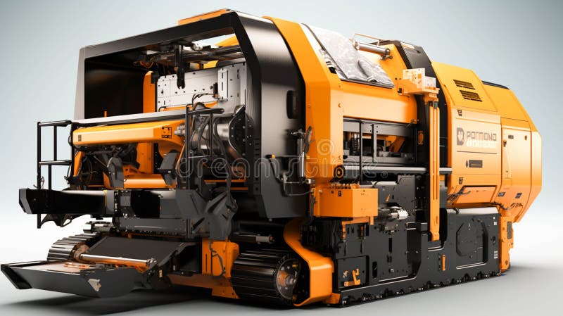 Compactor on White Background Stock Photo - Image of equipment ...