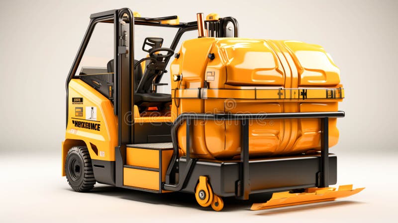 Compactor on White Background Stock Photo - Image of machinery ...