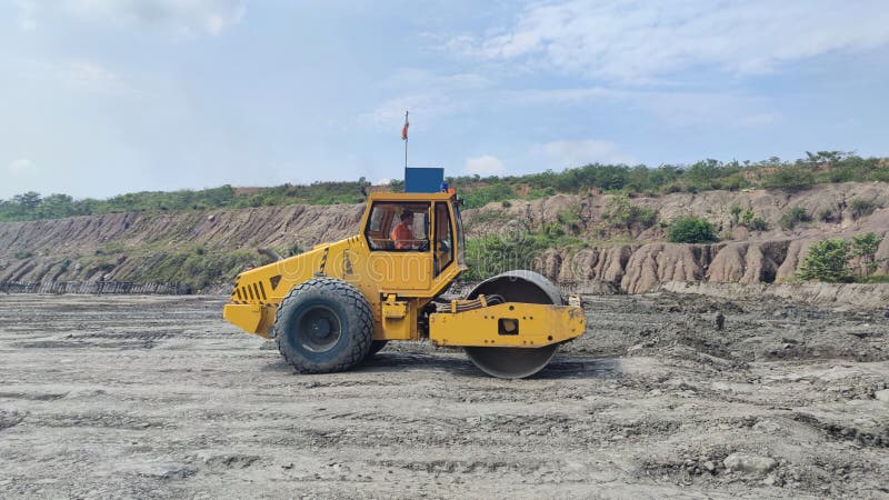 Compactor Working in Coal Mine Area. Used As a Source of Electricity ...