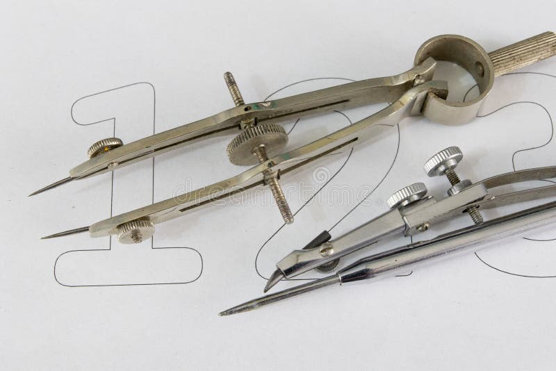 A Companion for Drawing Circles on a White Piece of Paper. Drafting ...