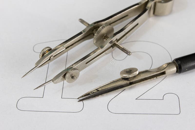 A Companion for Drawing Circles on a White Piece of Paper. Drafting ...