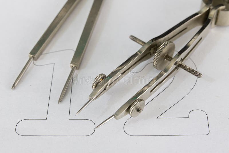 A Companion for Drawing Circles on a White Piece of Paper. Drafting ...