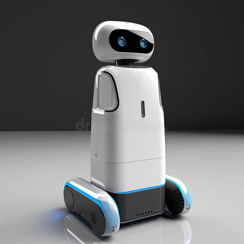 Companion Robot Landing Page Template. Cyborg Walk with Handicapped ...