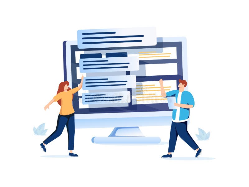 Company Activity Stats Automation. Paperwork Optimization Stock Vector ...