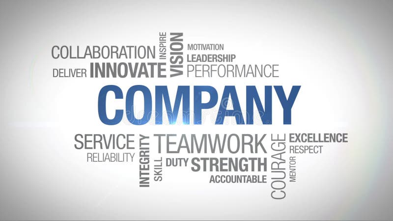 Company - Animated Word Cloud Stock Footage - Video of service ...