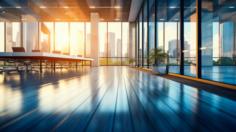 Company Background Open Office Space Awaits Activity Stock Illustration ...