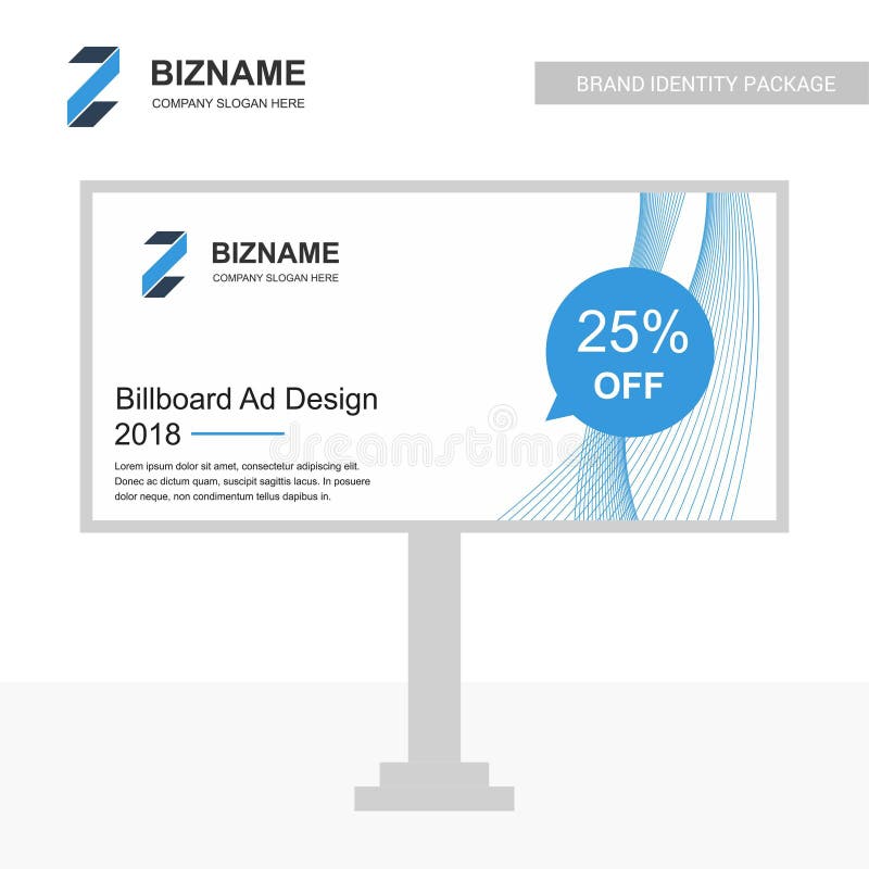 Company Bill Board Ad Design with Logo and Typography Stock Vector ...