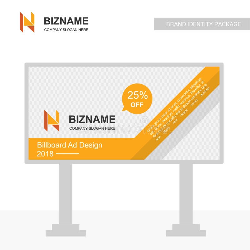 Company Bill Board Design Vector with N Logo Stock Vector ...