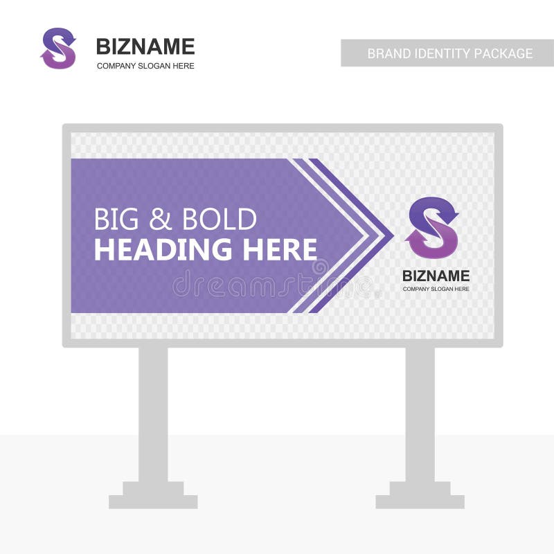 Company Bill Board Design Vector with S Logo Stock Vector ...