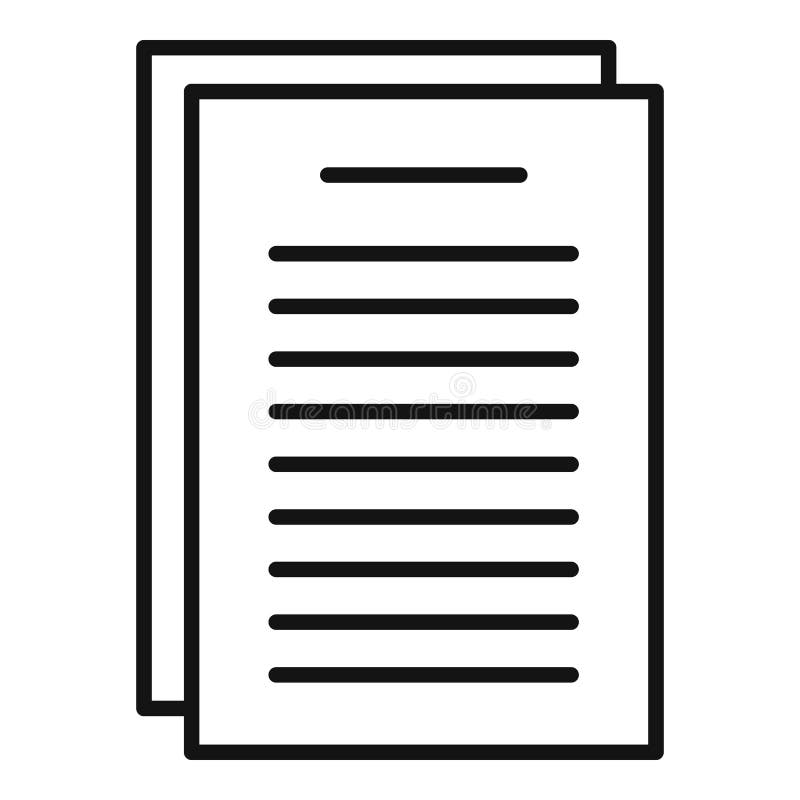 Booklet Icon Vector. Isolated Contour Symbol Illustration Stock Vector ...