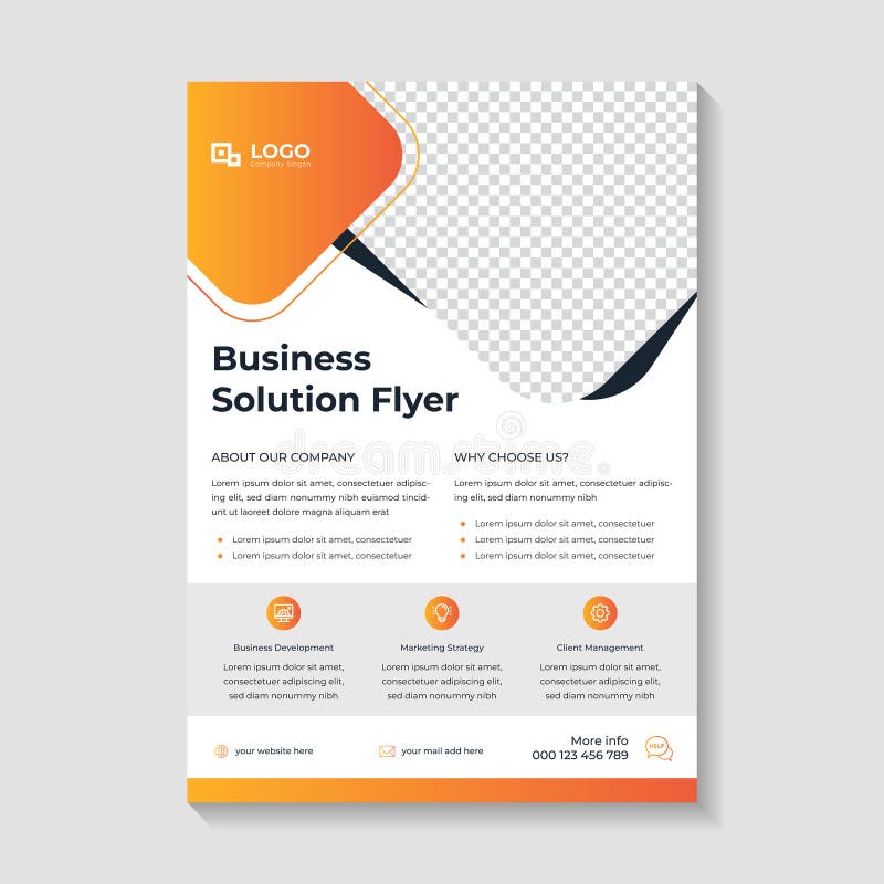 Business Solution Flyer Template Design. Marketing Flyer, Company ...