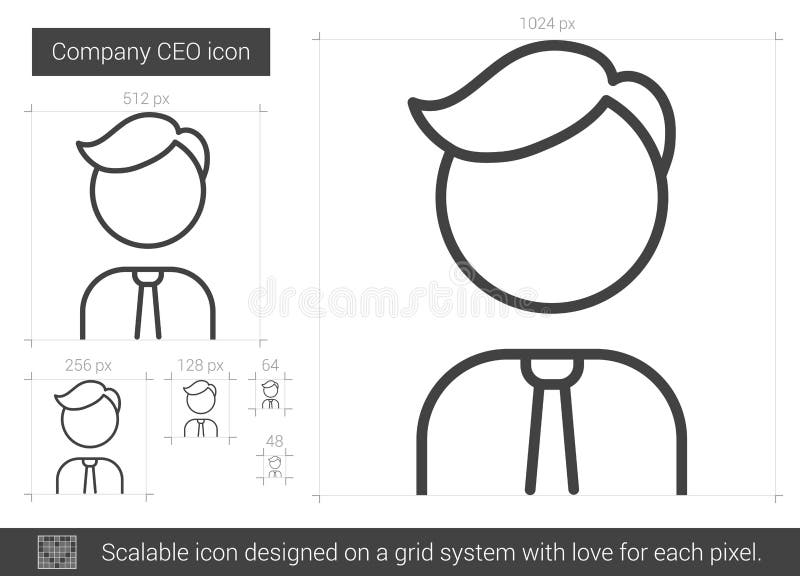 Company CEO line icon. stock vector. Illustration of background - 94419196