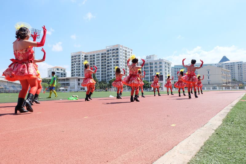 Company Cheerleading team editorial stock image. Image of girl - 63089159