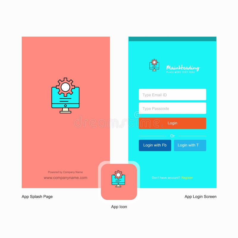 Computer Company Brochure Title Page Design. Company Profile, Annual ...