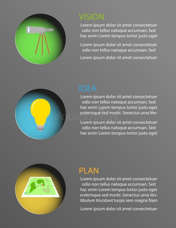 Company Concept Template, Vision, Idea, Plan - Vector Stock Vector ...