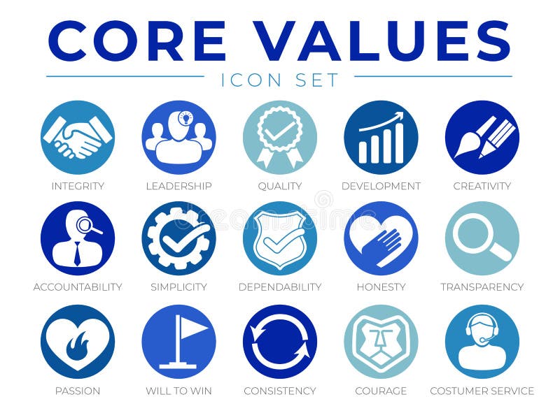 Values Icons Blue Stock Illustrations – 242 Values Icons Blue Stock ...
