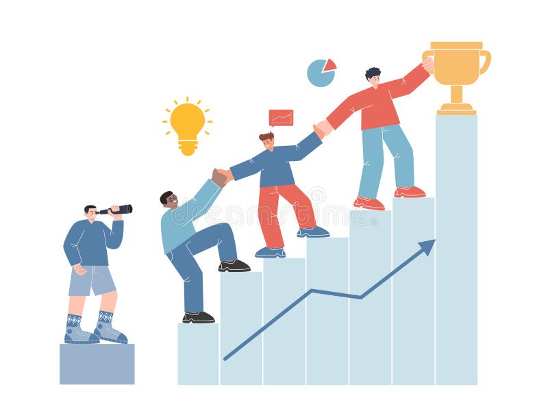 Help Climbing Corporate Ladder Stock Illustrations – 278 Help Climbing ...