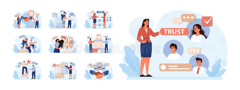 Company Credibility Set. Brand Reputation Based on Customer Loyalty ...