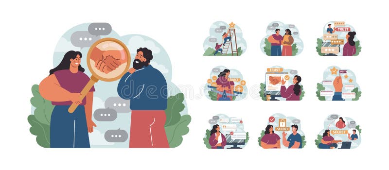 Company Credibility Set. Brand Reputation Based on Customer Loyalty ...