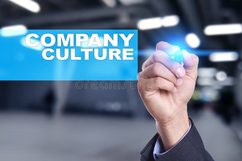 Company Culture Text on Virtual Screen. Business, Technology and ...