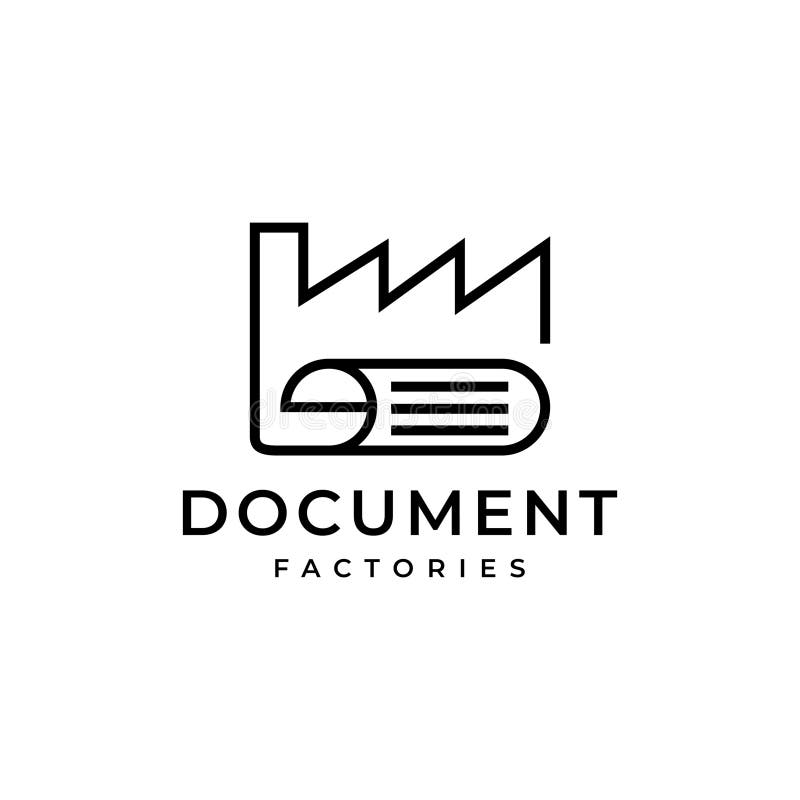 Company Document Agreement Line Logo Design Vector Stock Vector ...