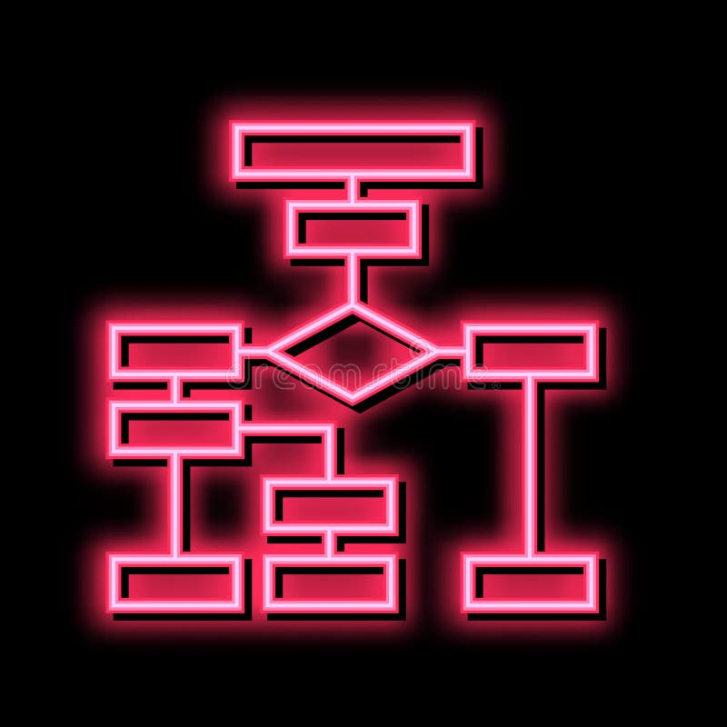 Company Employee Hierarchy Neon Glow Icon Illustration Stock Vector ...