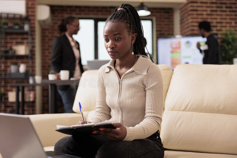 Company Employee Taking Notes on Documents Stock Photo - Image of ...